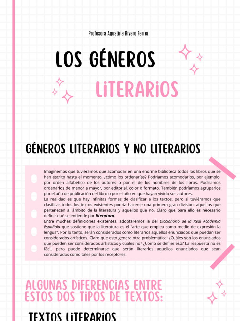 Los G-Neros Literarios (Presentaci-N) | PDF