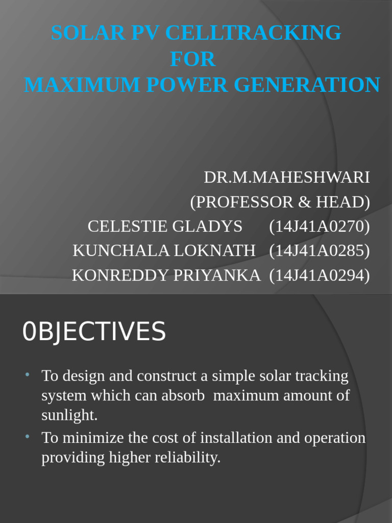 About Solar Panels Movement | PDF