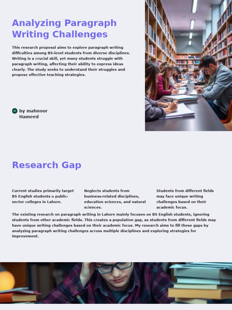 Analyzing Paragraph Writing Challenges | PDF | Methodology | Quantitative Research
