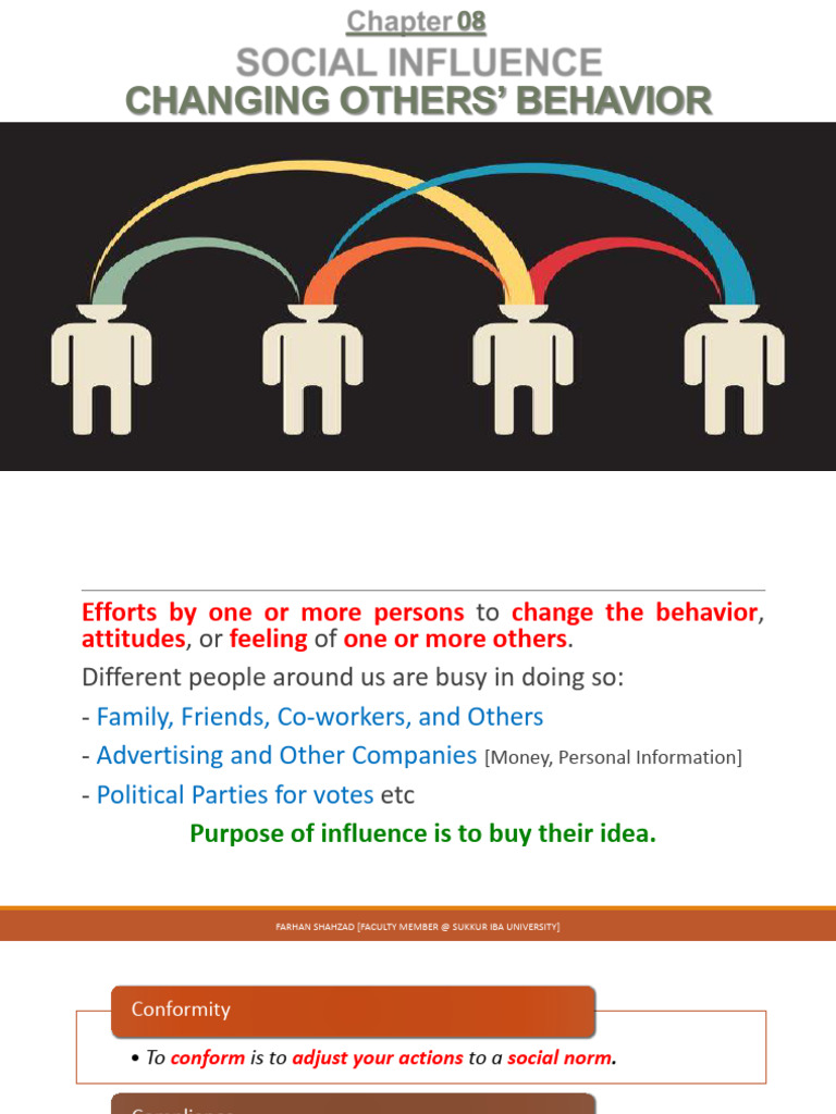Chapter 08 Social Influence - INS | PDF | Conformity | Popular Psychology