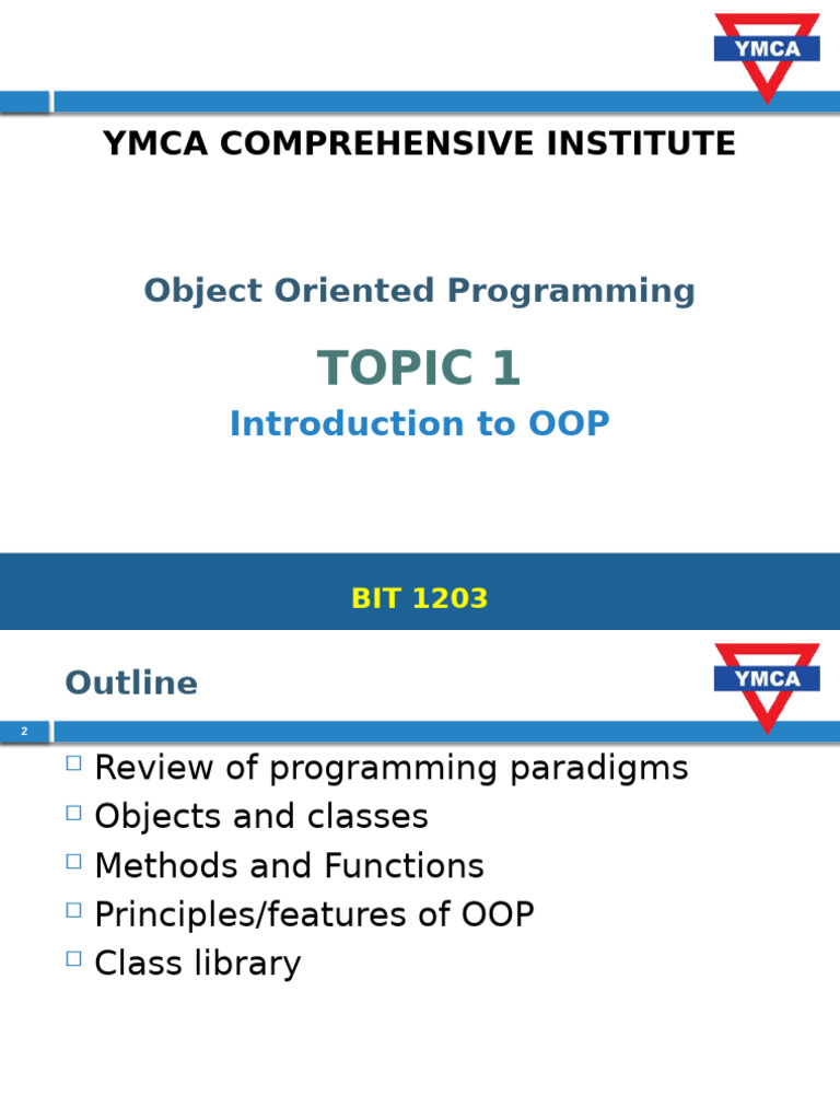 Lecture - 1 Intro To OOP | PDF | Object Oriented Programming | Inheritance (Object Oriented ...