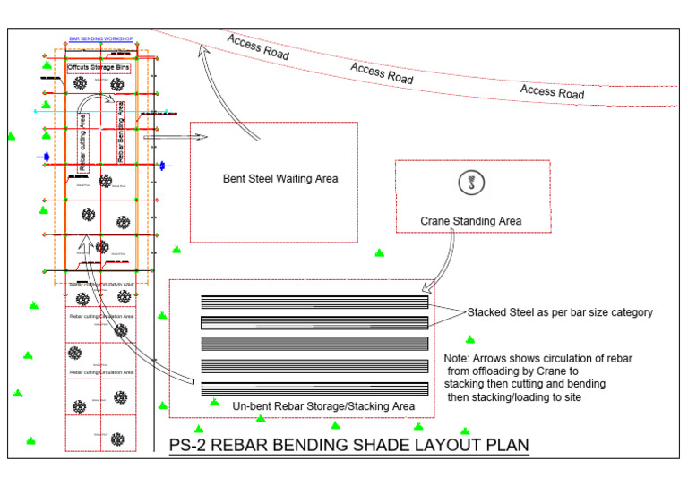Rebar Bending Workshop Layout Plan | PDF | Civil Engineering ...