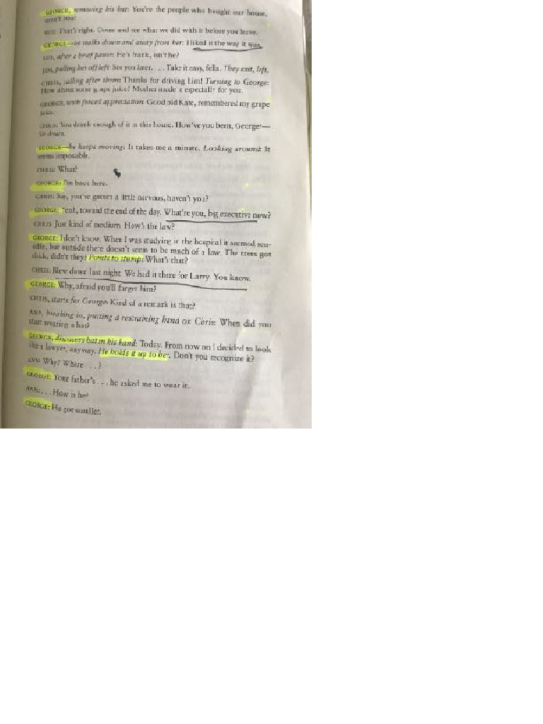 All My Sons Scene Chris, Ann, George | PDF