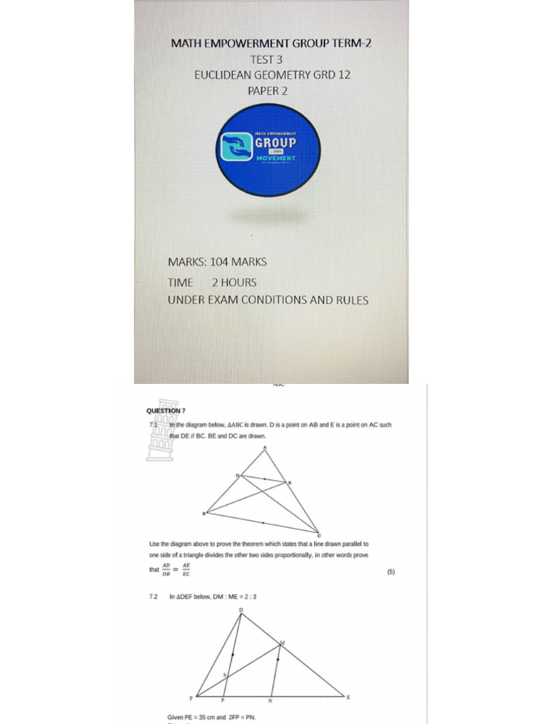 MEG TEST 3 EuclGrd12 | PDF