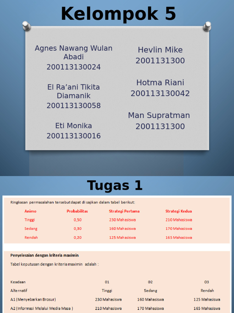 Kelompok 5 - Model Optimisasi | PDF