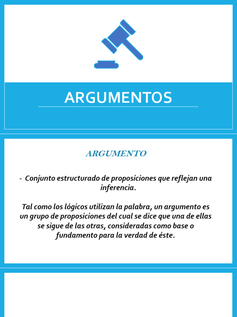 Estructura y Tipos de Argumentos Lógicos | PDF | Argumento | Proposición