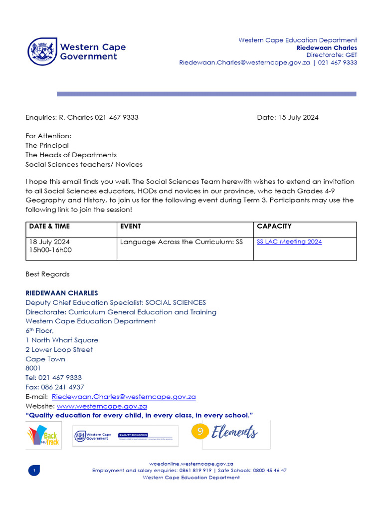 Social Sciences - Letter Term 3 | PDF