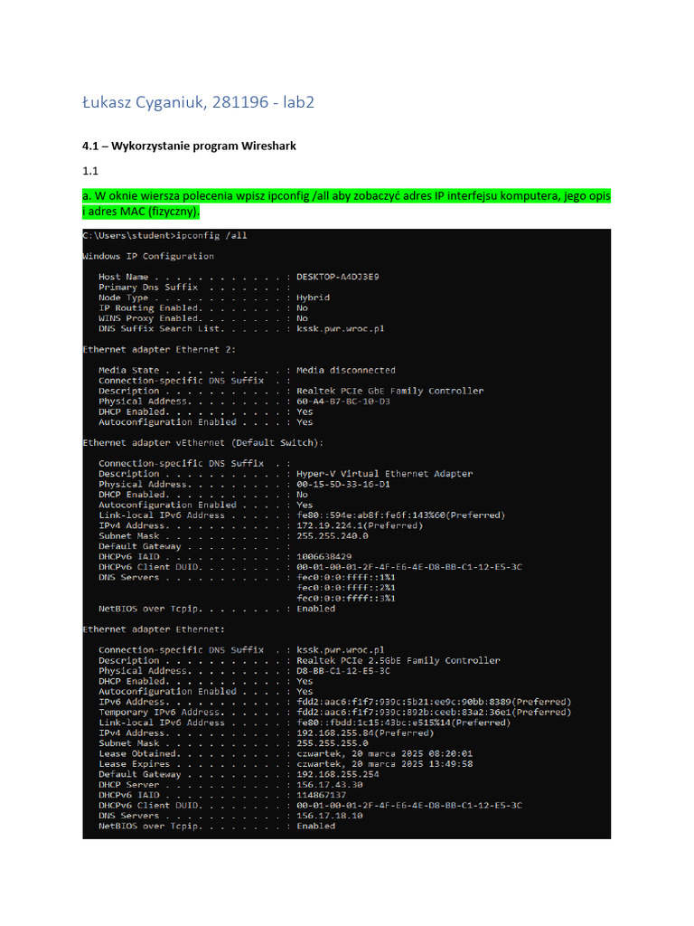 Lab4 LCyganiuk | PDF