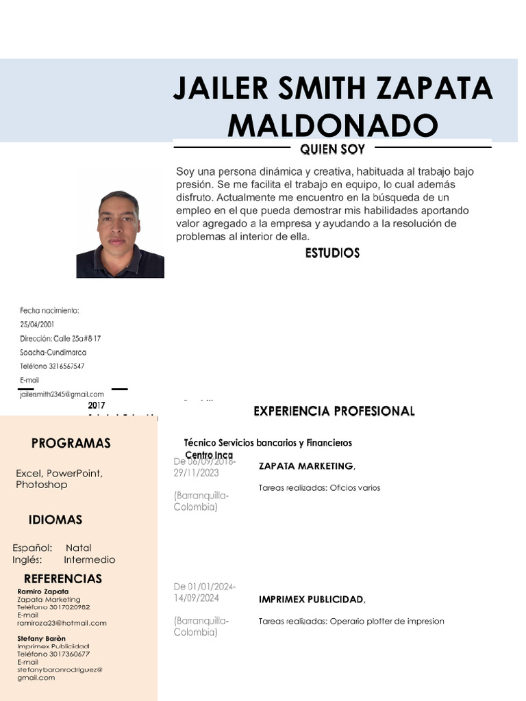 CV Jailer Zapata | PDF