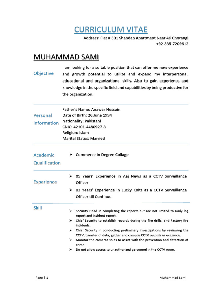 m sami cv | PDF