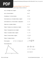 4024 Formula Sheet | PDF | Area | Sphere