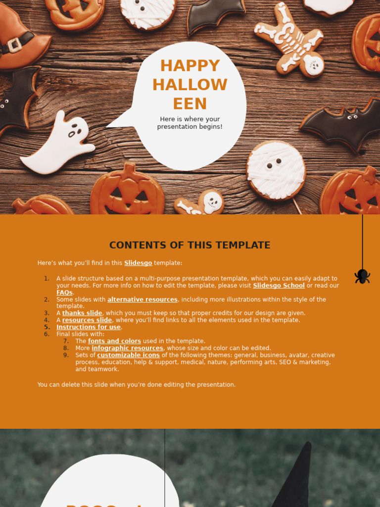 Halloween Presentation Template Guide | PDF | Planets | Neptune