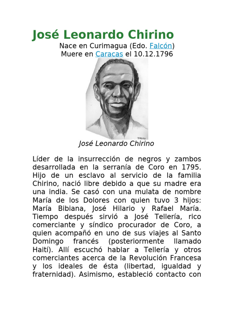 José Leonardo Chirino | PDF