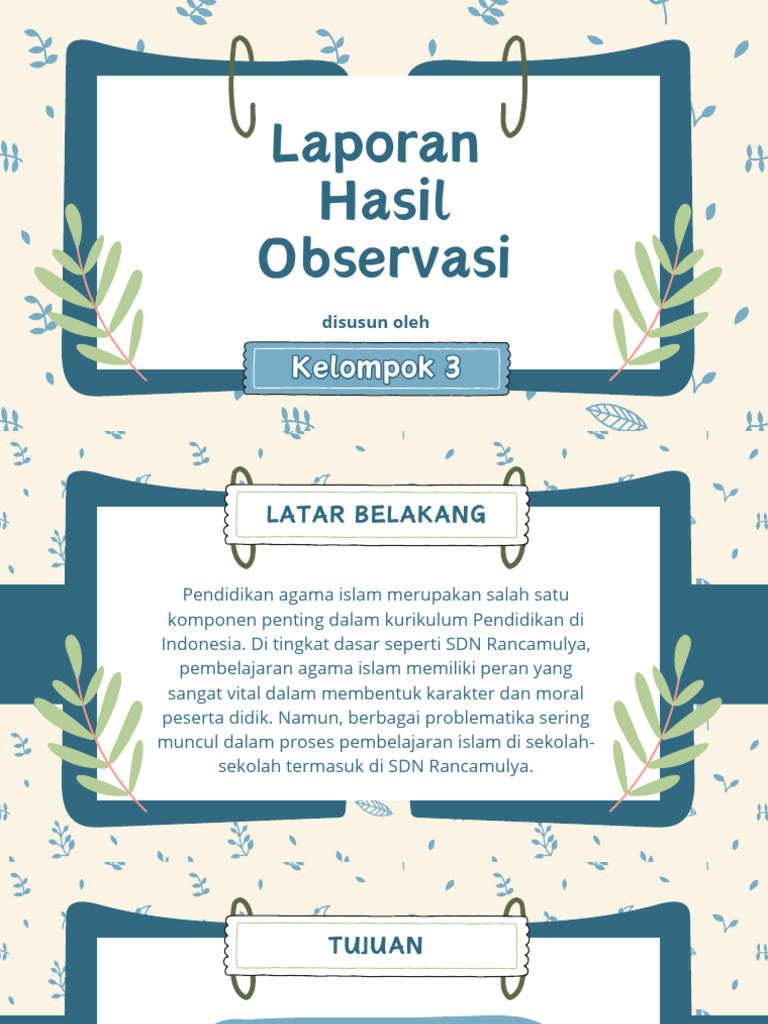 Laporan Hasil Observasi | PDF