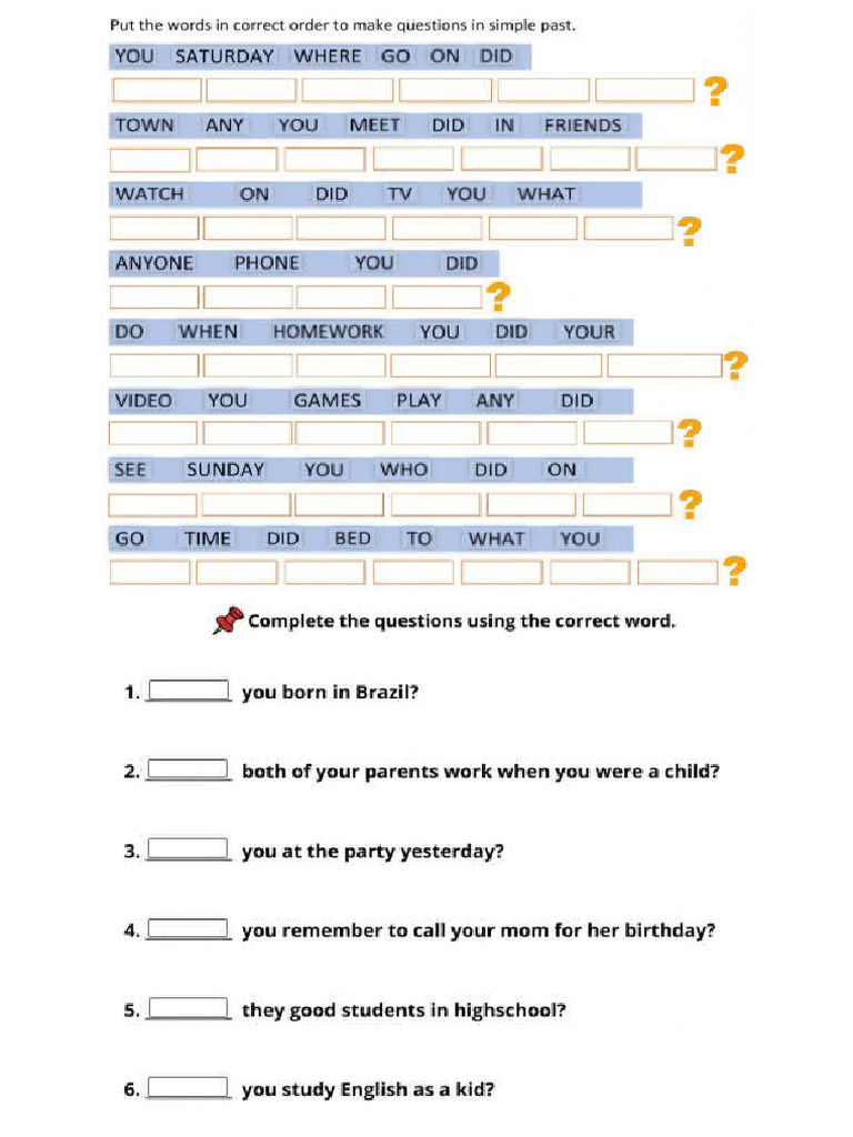 Unit 4 Past Simple | PDF