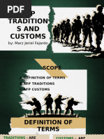 AFP Customs and Traditions: Definition of Terms | PDF | Military