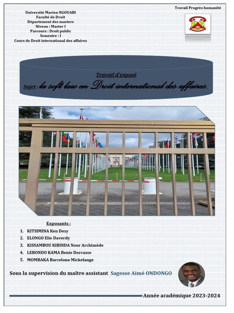 La Soft Law en Droit International | PDF | État | Loi internationale