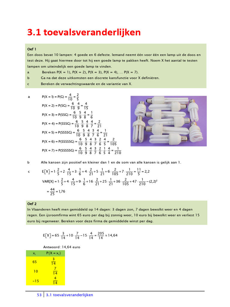 VBTL 6 Statistiek Gevorderde Wiskunde Oplossingen H3 | PDF