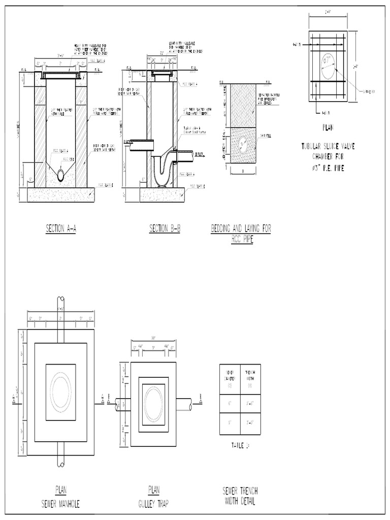 Manhole Detail BIBLIOCAD | PDF