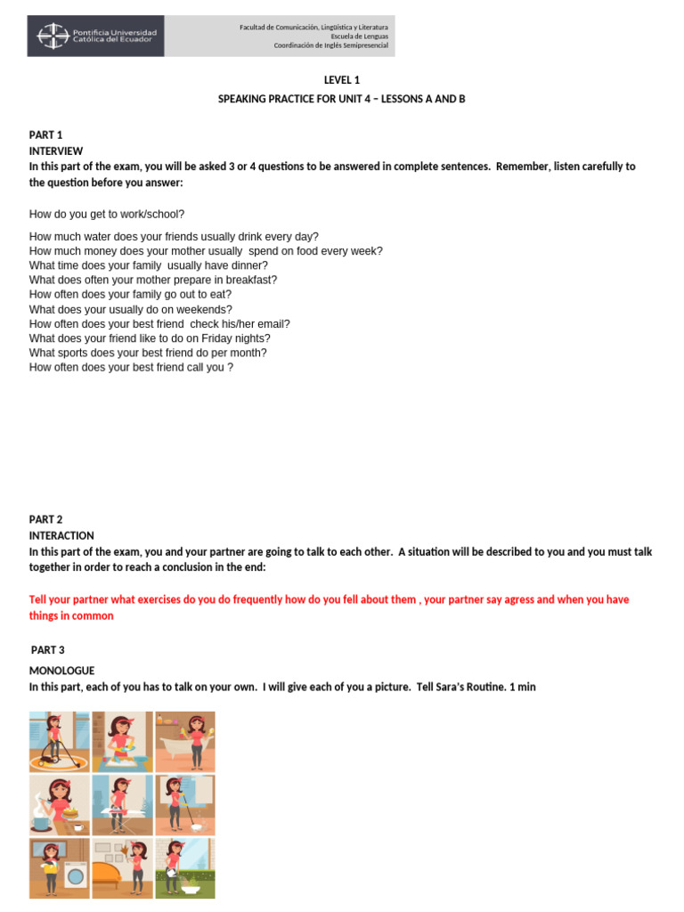 Speaking Unit 5 | PDF