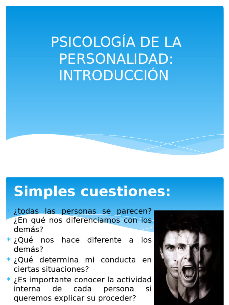 Factores y Tipos de Personalidad Humana | PDF | Psique (psicología ...