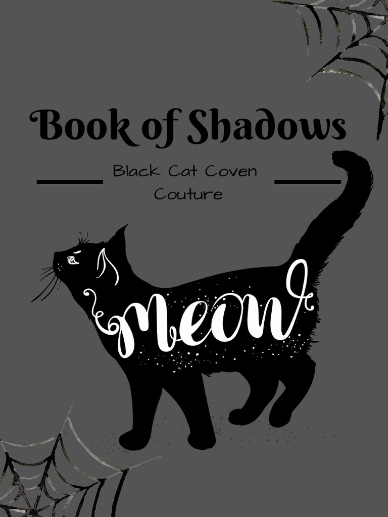 Book of Shadows Cat Cover Page | PDF