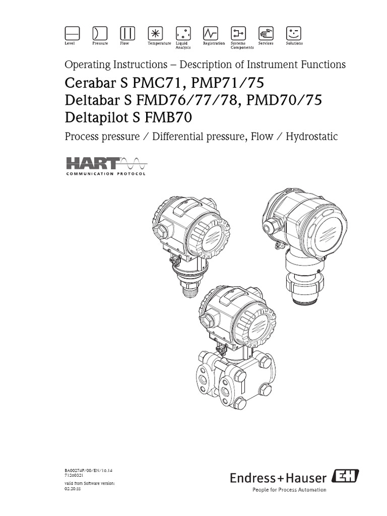 Operating Instructions for Cerabar & Deltabar | PDF | Calibration ...
