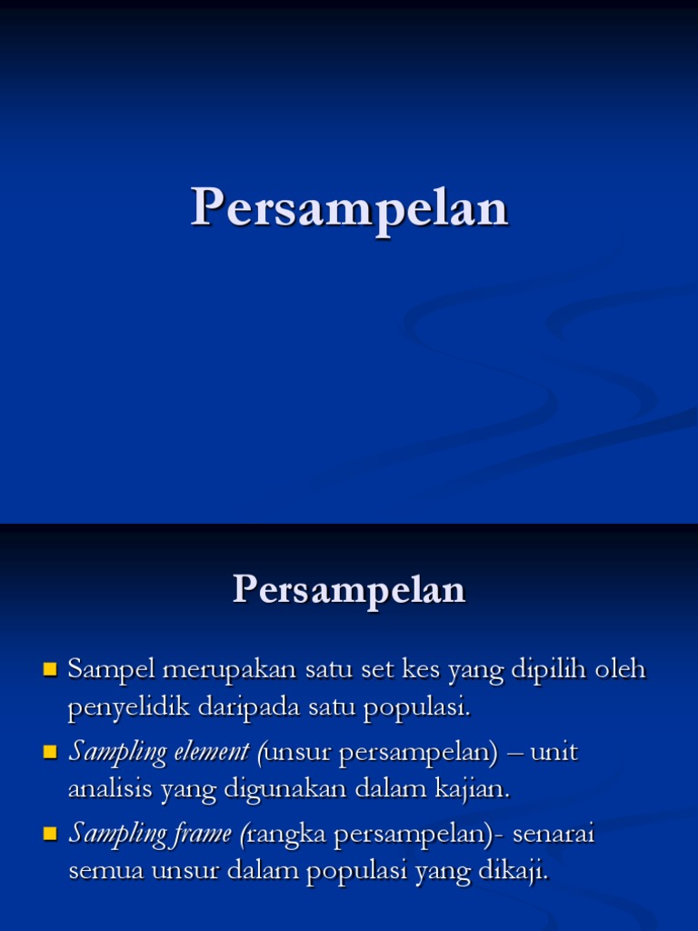 Persampelan | PDF