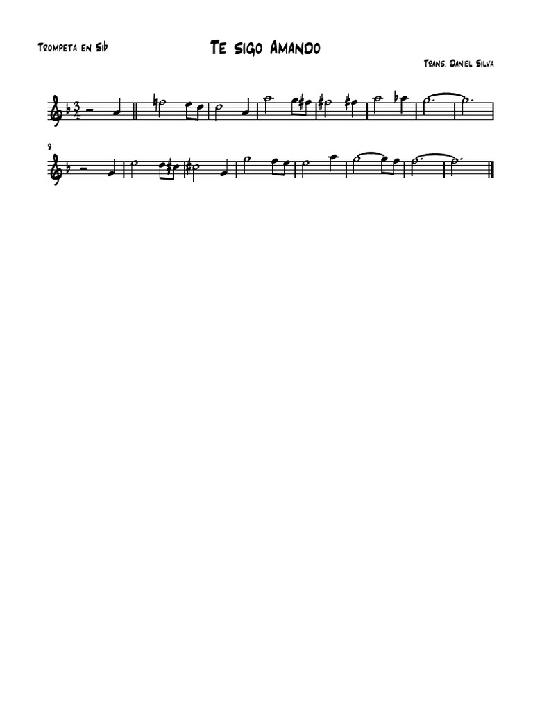 Te Sigo Amando Trompeta en Sib | PDF