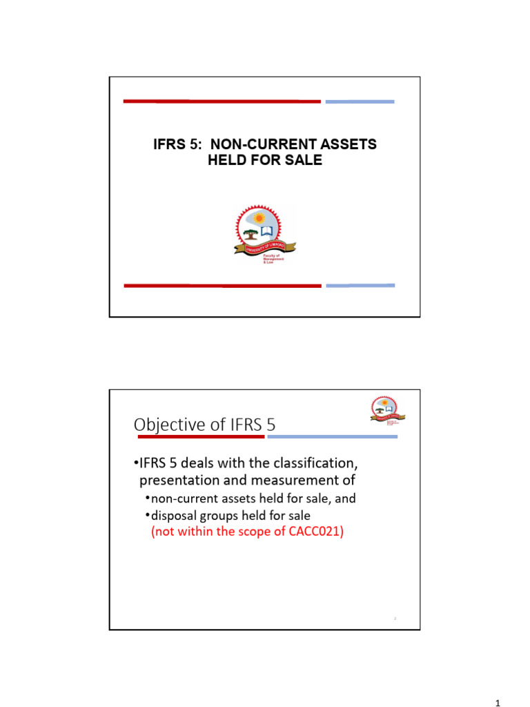 CACC021 IFRS 5 - Slides (2025) (1) | PDF | Fair Value | Depreciation