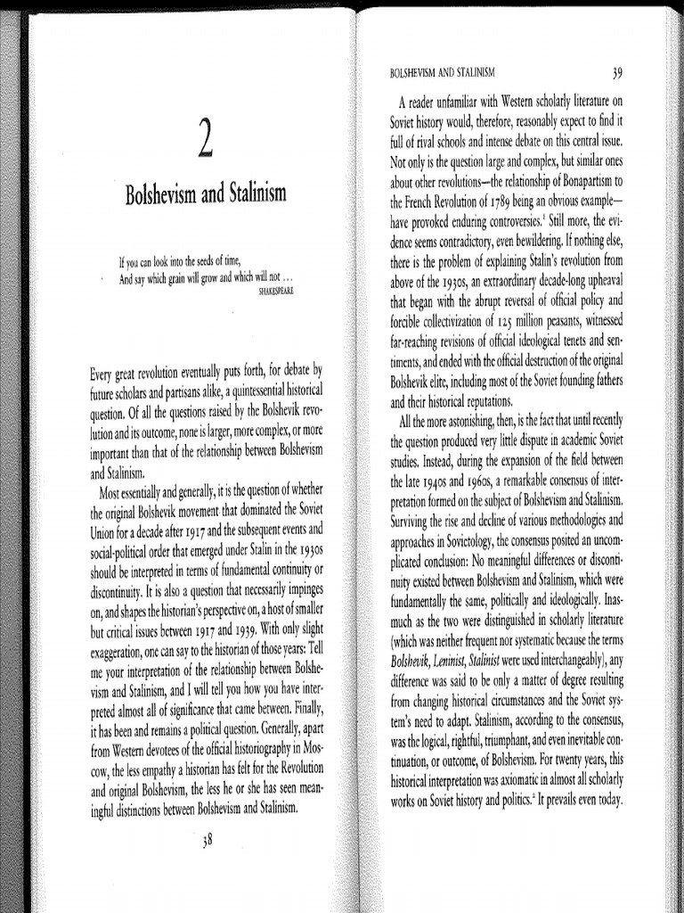 Copy of Cohen - Rethinking the Soviet Experience - Chap 2 Bolshevism ...