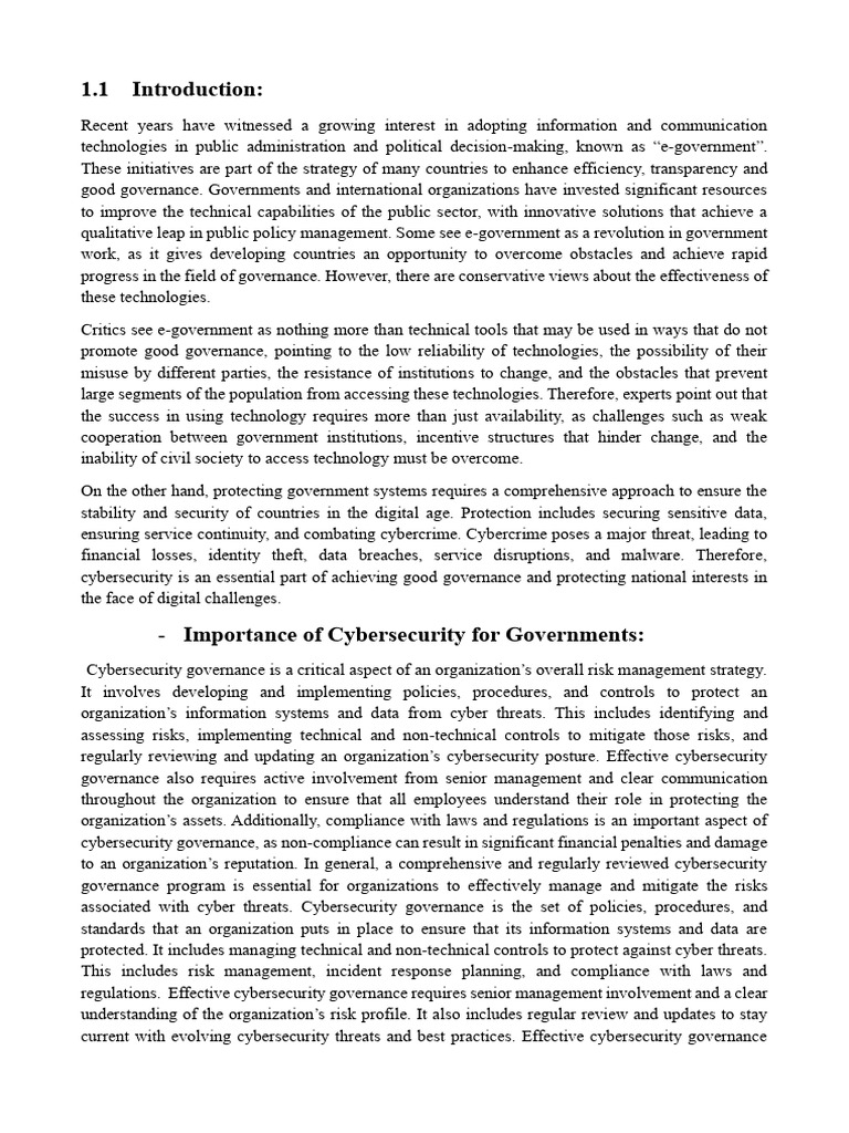 Cybersecurity in E-Government Systems | PDF | Security | Computer Security