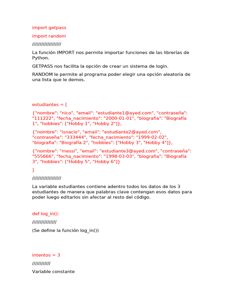Explicación Codigo para Defensa | PDF | Programación de computadoras | Informática