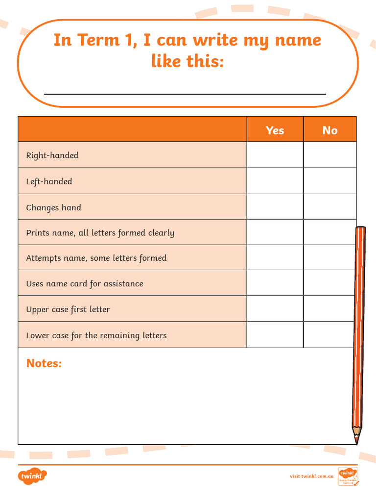 Au L 1652351698 Writing My Name Assessment - Ver - 3 | PDF