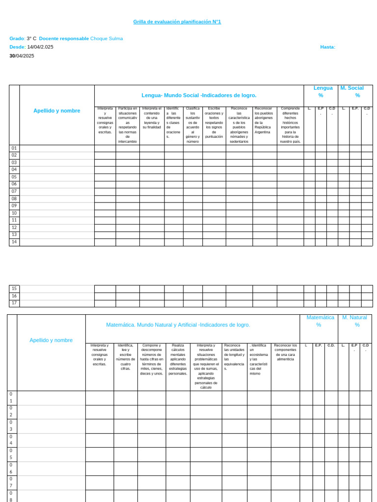 Criterios 2 Planif | PDF
