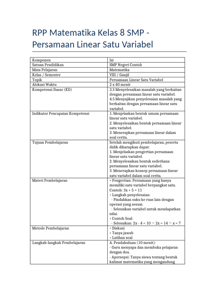 RPP_Matematika_Kelas_8_KD_Tabel | PDF