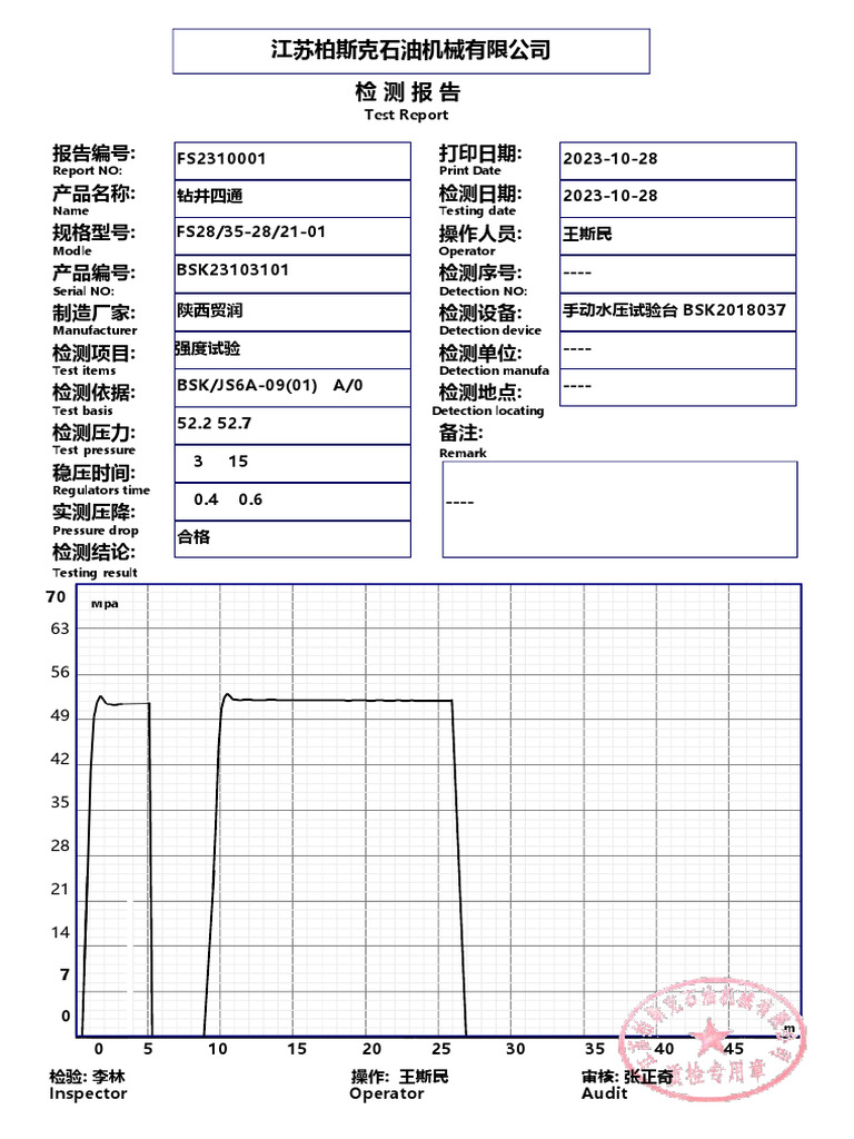 Test Report For Drilling Spool | PDF