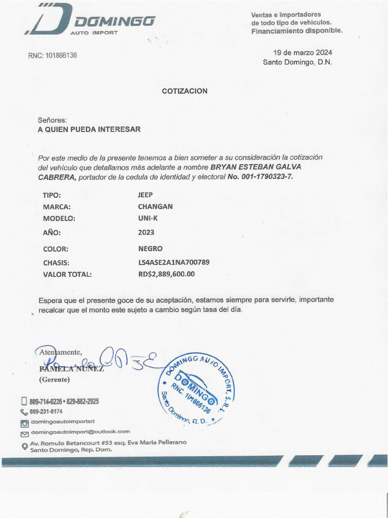 Cotizacion Bryan Galva_0001 2 | PDF