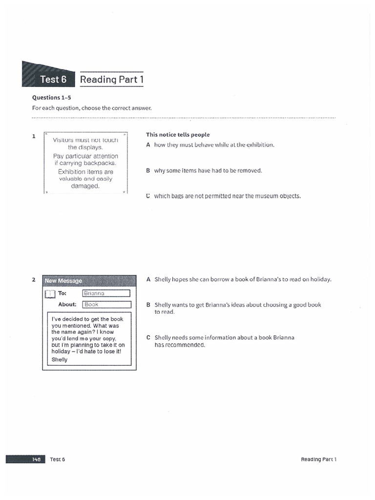 B1-Reading Test 6 | PDF