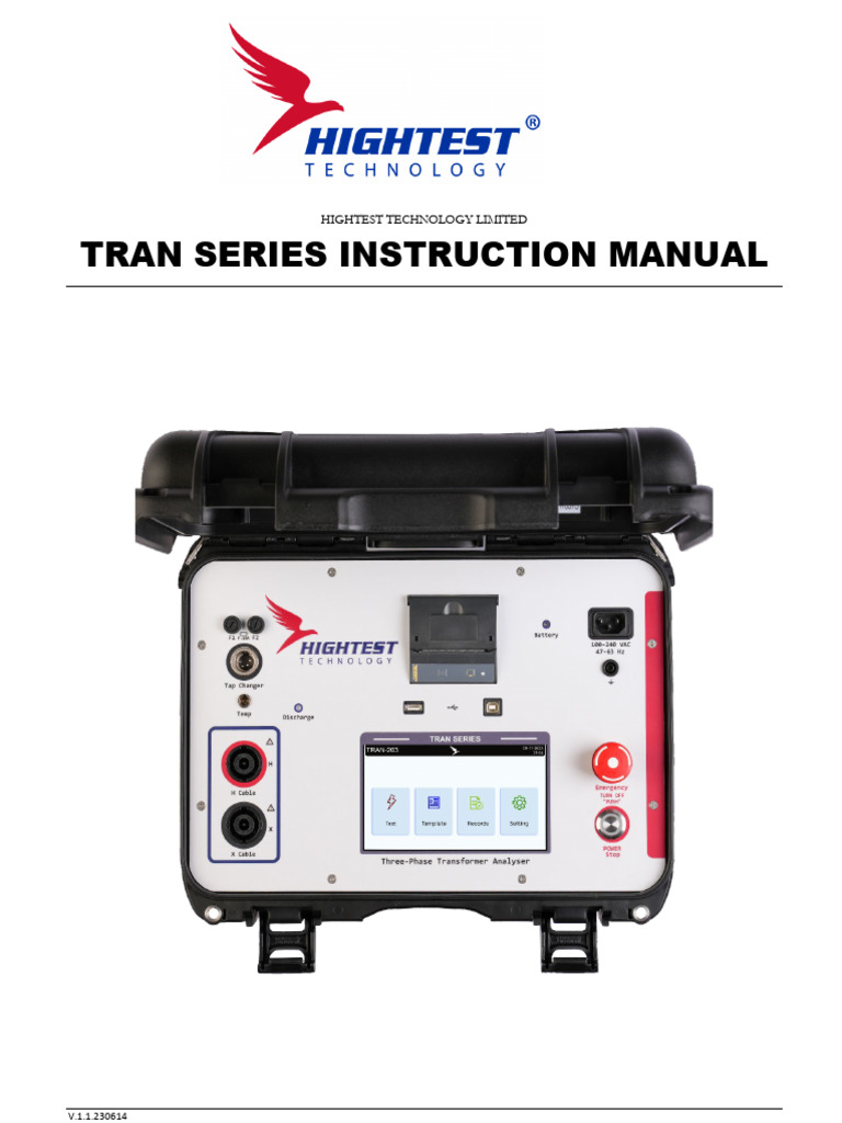 TRAN Series Instruction Manual Guide | PDF | Transformer | Manufactured ...