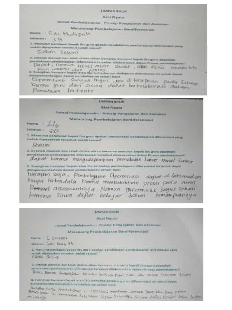 Umpan Balik Diferensiasi | PDF