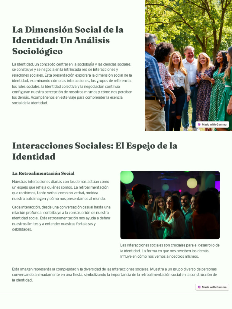 Dimensión Social de la Identidad | PDF | Sociedad | Grupo social