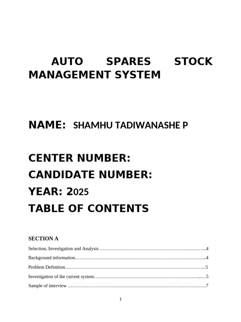 Spare Stock Management System Proposal | PDF | Password | User (Computing)