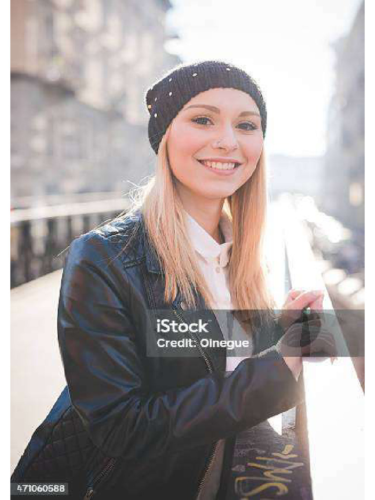 Young Beautiful Blonde Straight Hair Woman | PDF