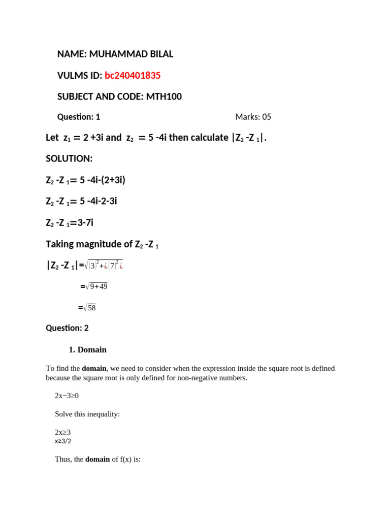 Fall 2024_MTH100_1_BC240401835 | PDF