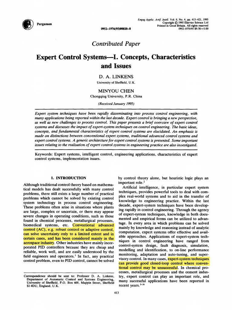 3.expert Control System | PDF | Expert | System
