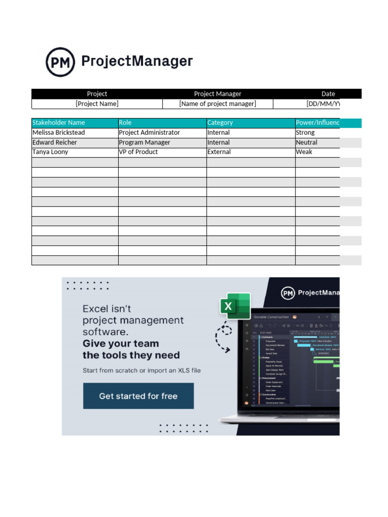 Stakeholder_Register_Template_Excel_ProjectManager_WLNK-FD | PDF