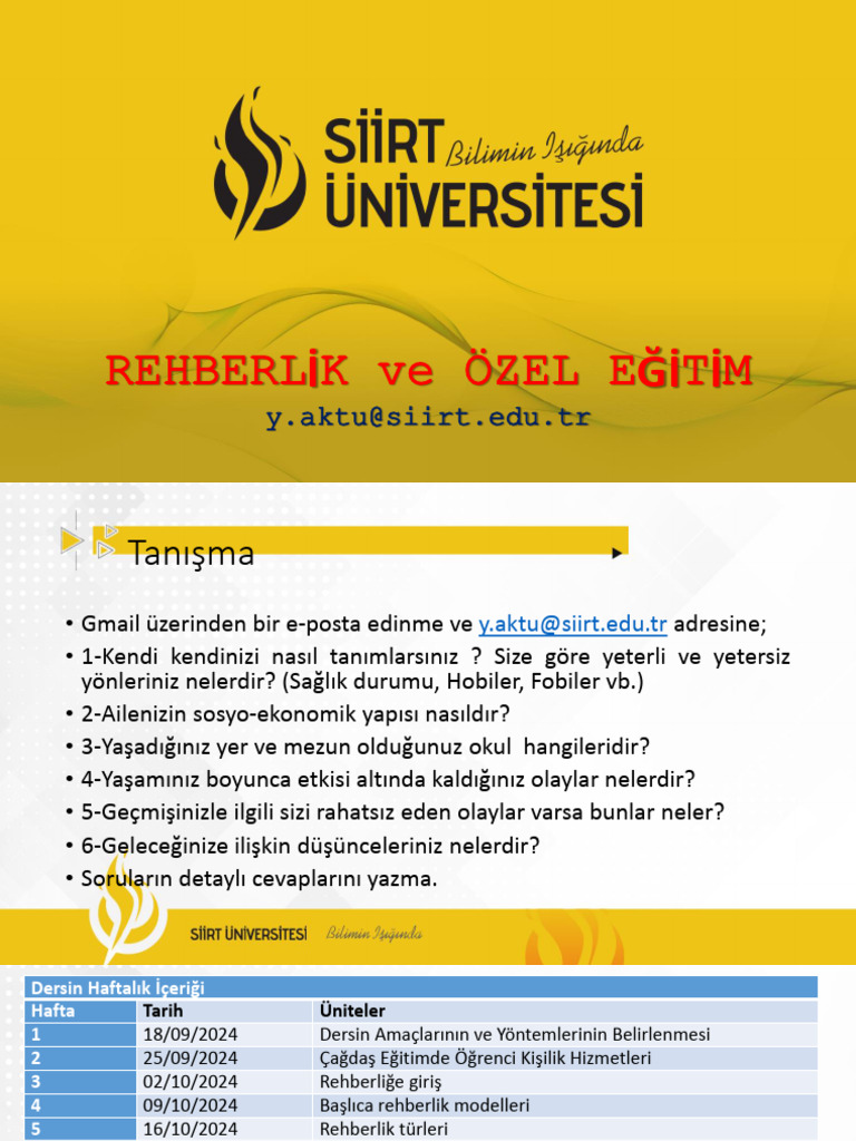 Rehberlik Ve Ozel Egitim | PDF