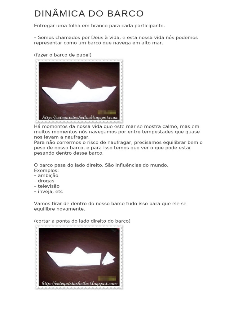 Dinâmica do Barco | PDF | Barcos | Fé