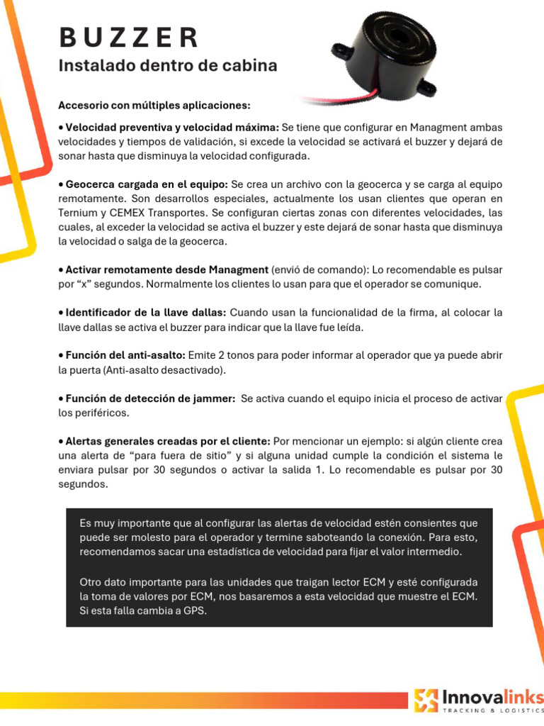 Configuración de Buzzer y Alertas de Velocidad | PDF | Informática